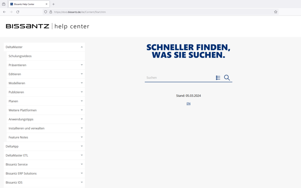 Wissen auf Abruf: das Bissantz Help Center