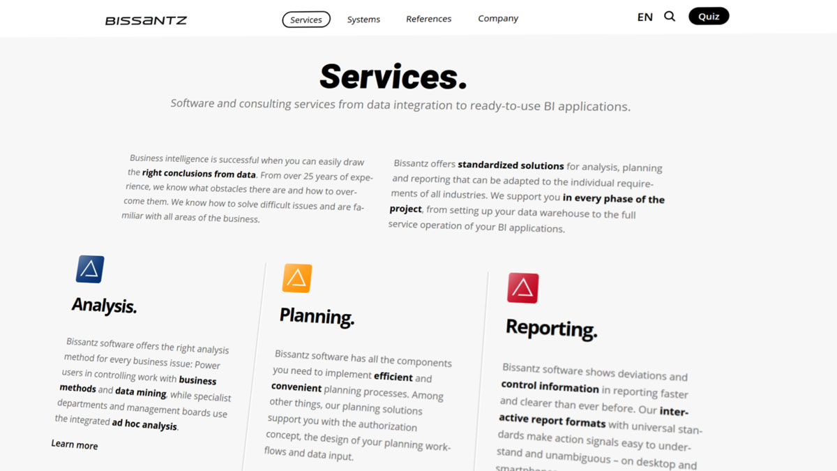 All services and benefits – Bissantz & Company